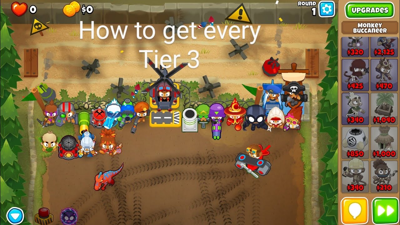 how to get tier 3 for every tower (easy) - YouTube