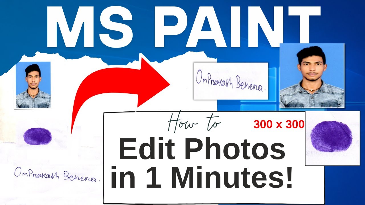 MS Paint Me Photo Resize Kaise Kare? | Passport Size Photo Banane Ka Aasan Tarika! - YouTube