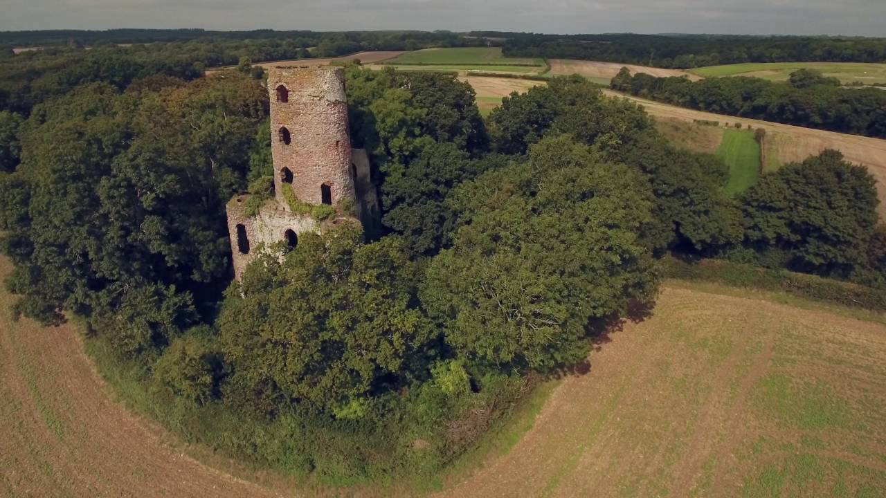 Racton Ruin By Drone 4K - YouTube