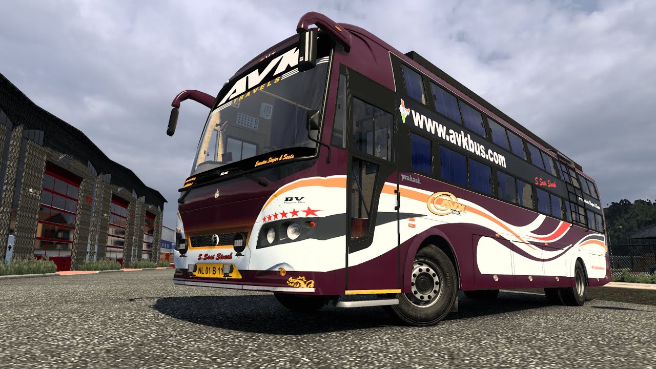 AVK TRAVELS || Prakash BV Maxima AC Sleeper Bus Mod || Euro Truck ...