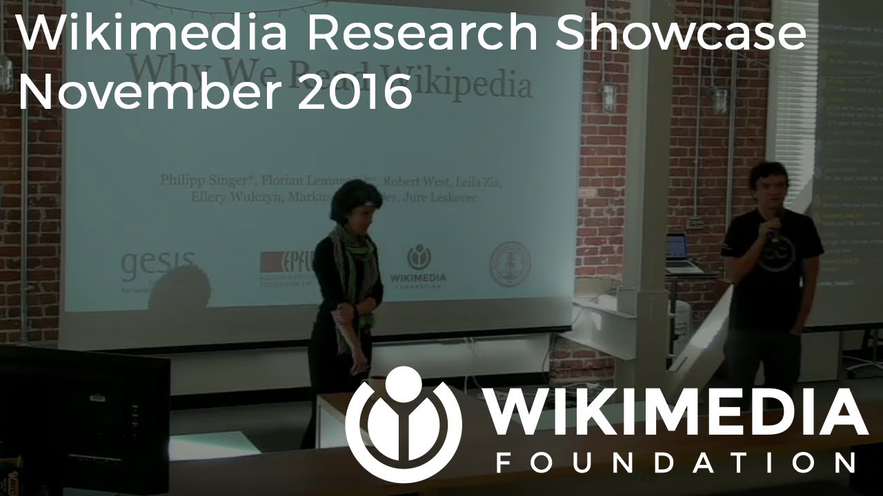 Wikimedia Research Showcase - November 2016 2 - YouTube