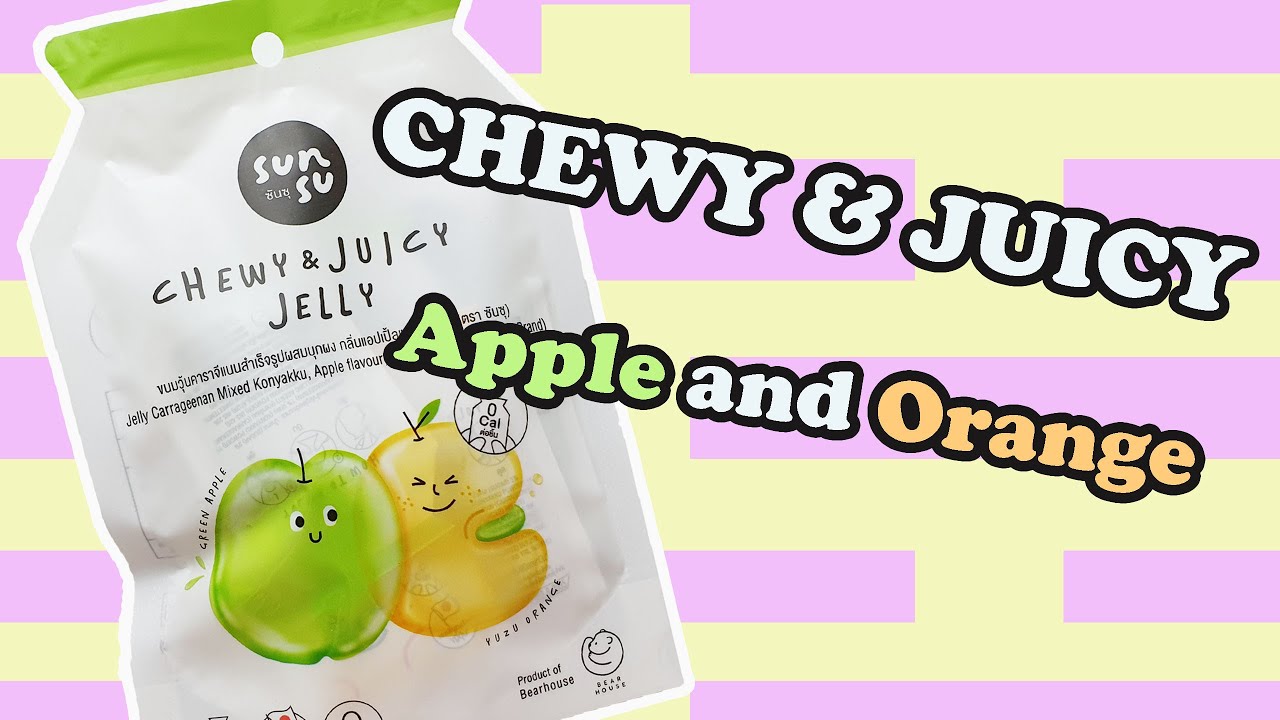 Sunsu - Jelly Carrageenan Mixed Konyakku, Apple flavour, Orange flavour ...