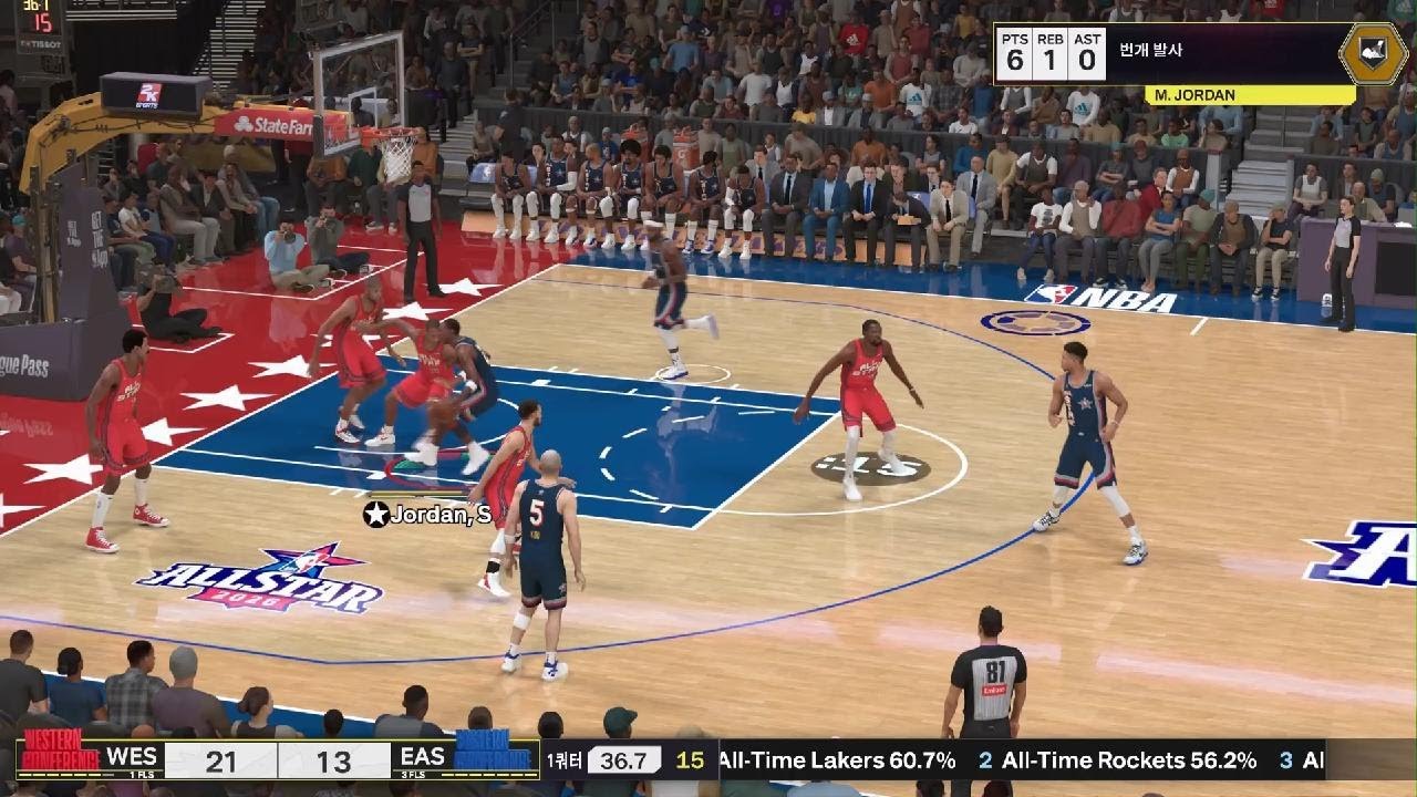NBA 2K25 2nd Season All Star weekend All Star Game East vs West Jordan ...