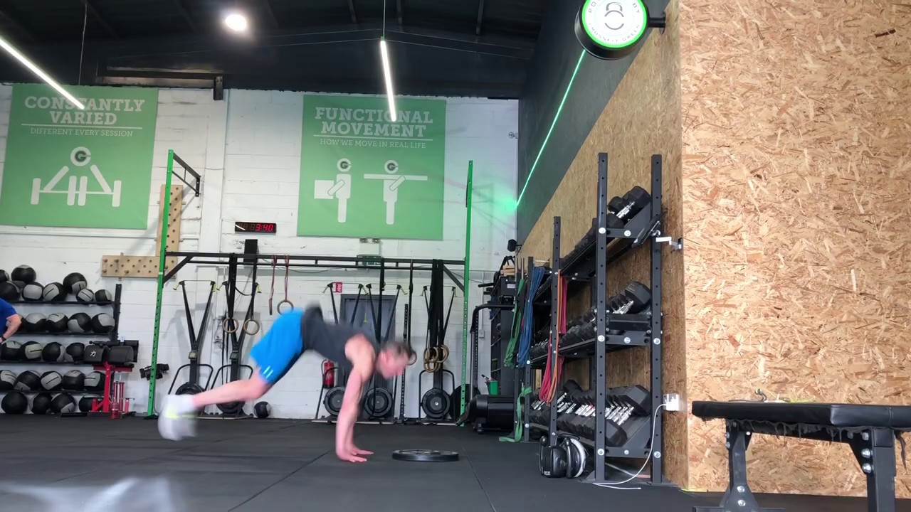 Burpees onto a plate - YouTube