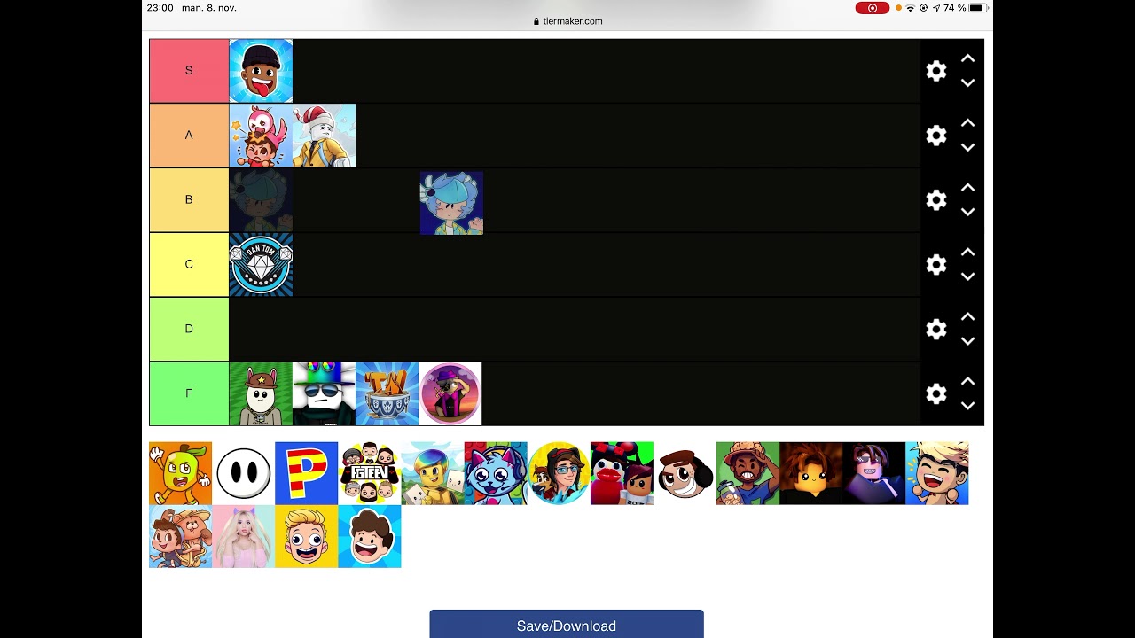 Tier List roblox Youtubers YouTube tier-list-roblox-youtubers-youtube