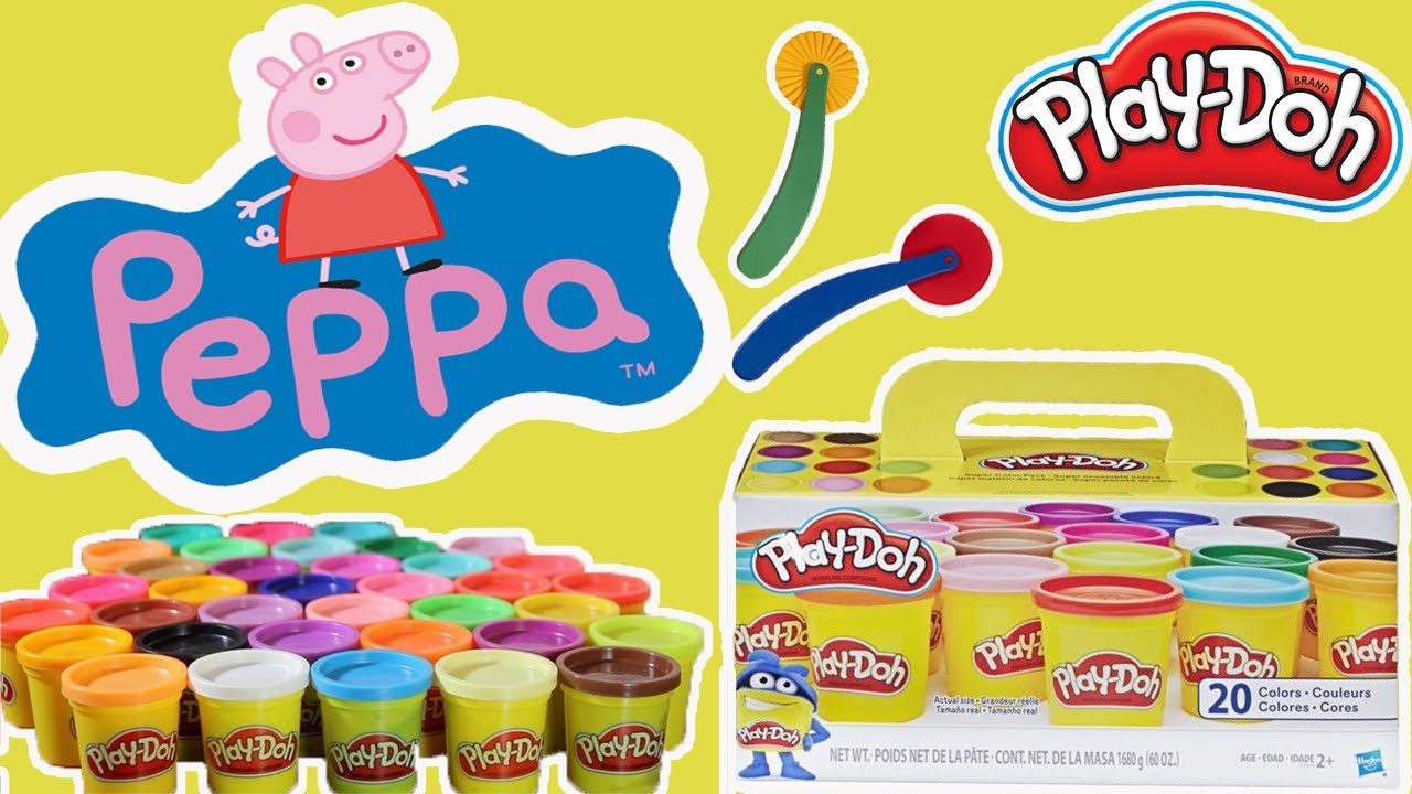 Peppa Pig Play-doh! w/ 20 pack play doh set! - YouTube