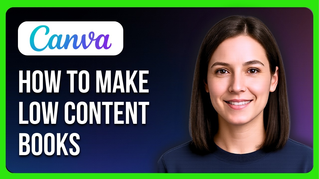 How To Use Canva For Beginners To Make Low Content Books - YouTube