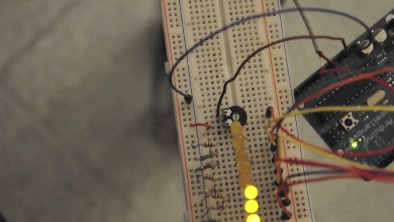 Arduino Led Vu Meter Experimenting With Arduino Duemilanove Youtube