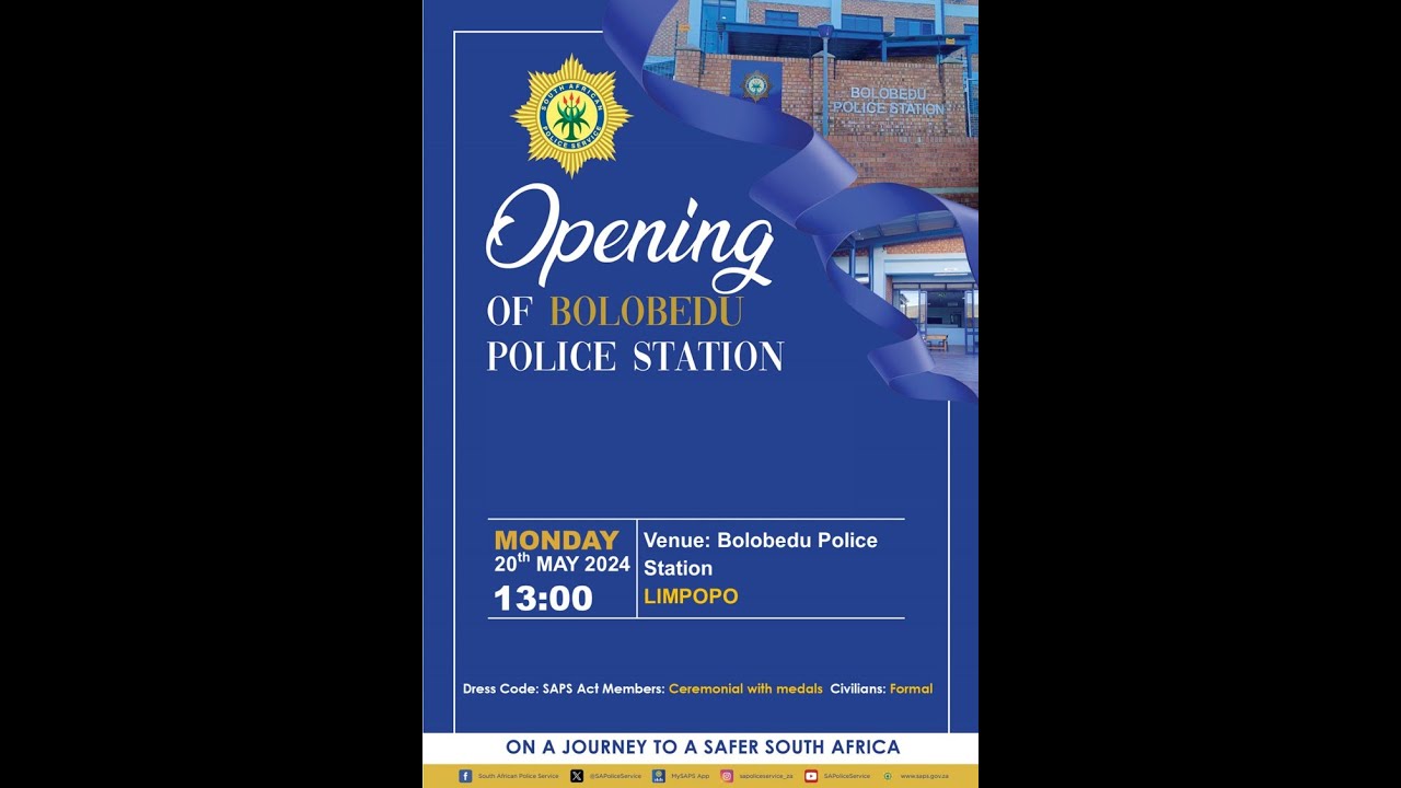 Official Opening of Bolobedu Police Station, Limpopo. - YouTube