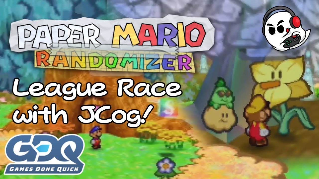 Paper Mario Randomizer League Race with JCog | GDQ Hotfix (Passion ...
