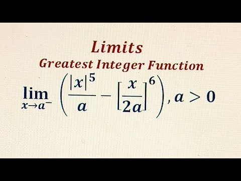 || Limits involving greatest Integer Function || An important ...
