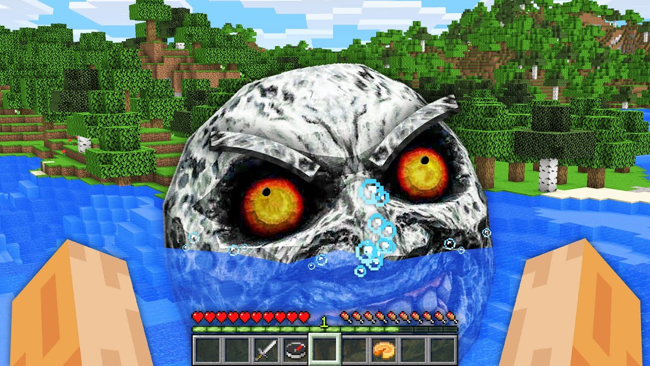 How LUNAR MOON Fall in Water Ocean ??? Scary Moon Life in Minecraft ...
