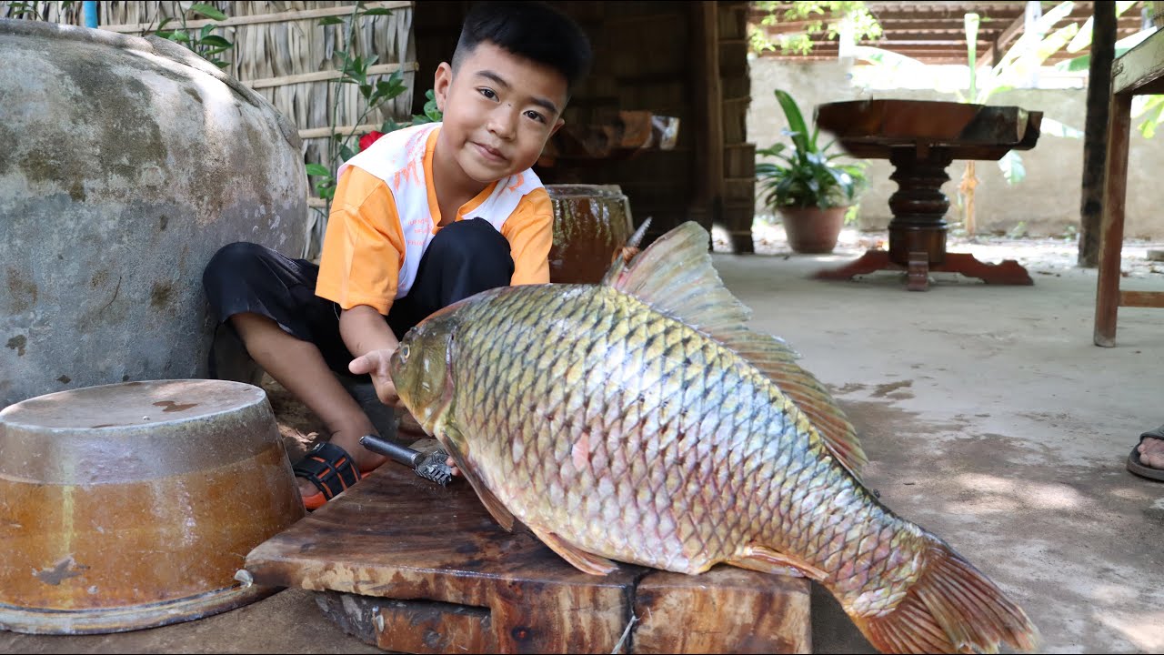 Amazing cooking skills, Chef Seyhak cook big fish with 2 recipes ...