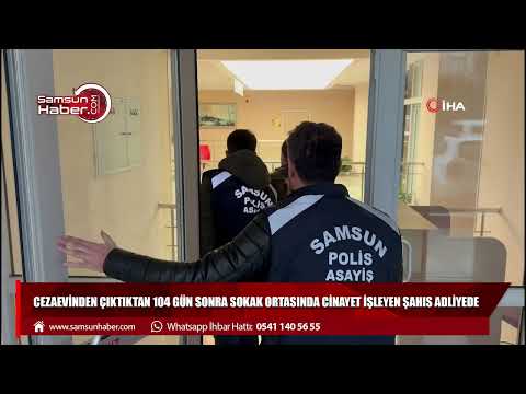 Cezaevinden çıktıktan 104 gün sonra sokak ortasında cinayet işleyen şahıs adliyede