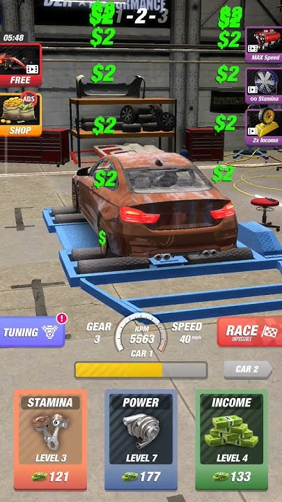 Dyno 2 Race Car Tuning Cool Car Game #car #shorts #cars #cargames - YouTube