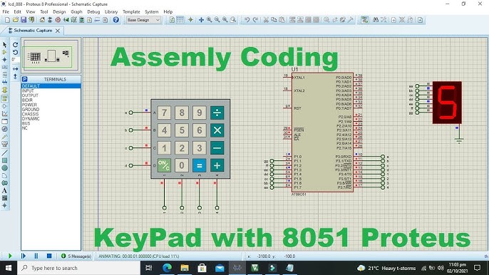 How To Simulate 3x4 Keypad With Arduino In Proteus Youtube