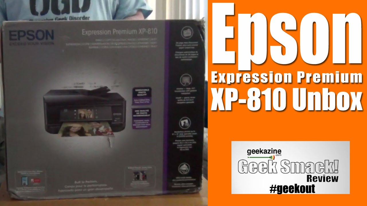 Epson Expression Premium XP-810 Unboxing - YouTube