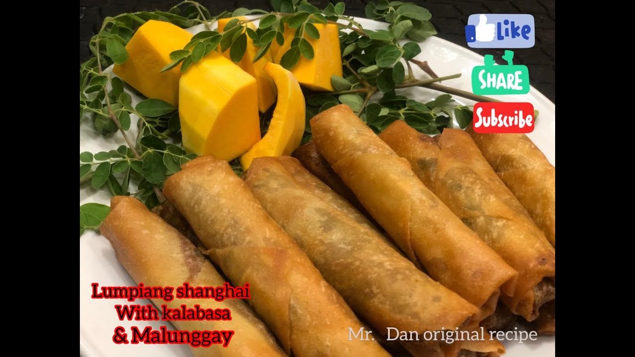 Lumpiang Shanghai with Kalabasa & Malunggay / Beef Recipe / Kalabasa ...