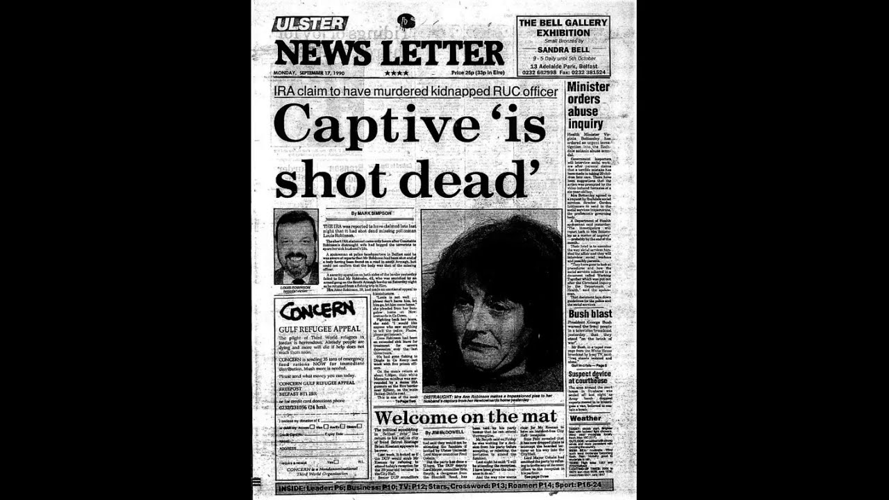 Louis Martin Robinson 15 9 1990 -16 9 1990 and the IRA - YouTube