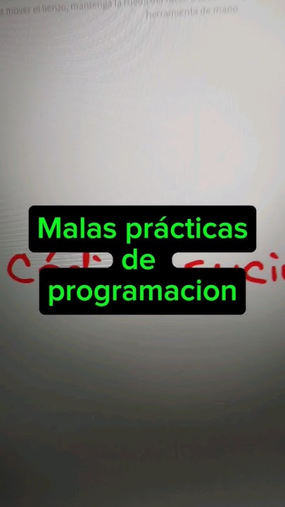 Malas prácticas de programación #tips #coding #programacion - YouTube