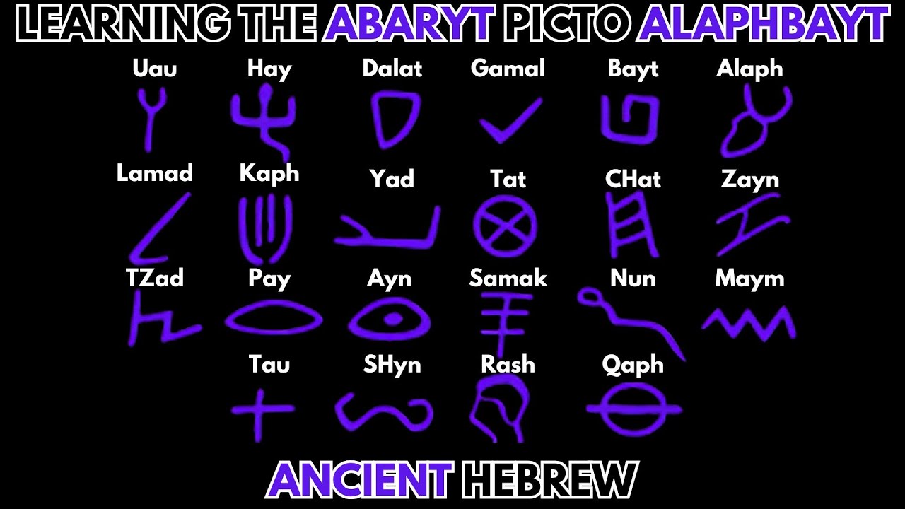 Learn The Ancient Abaryt (Hebrew) Picto Alaphbayt! - YouTube