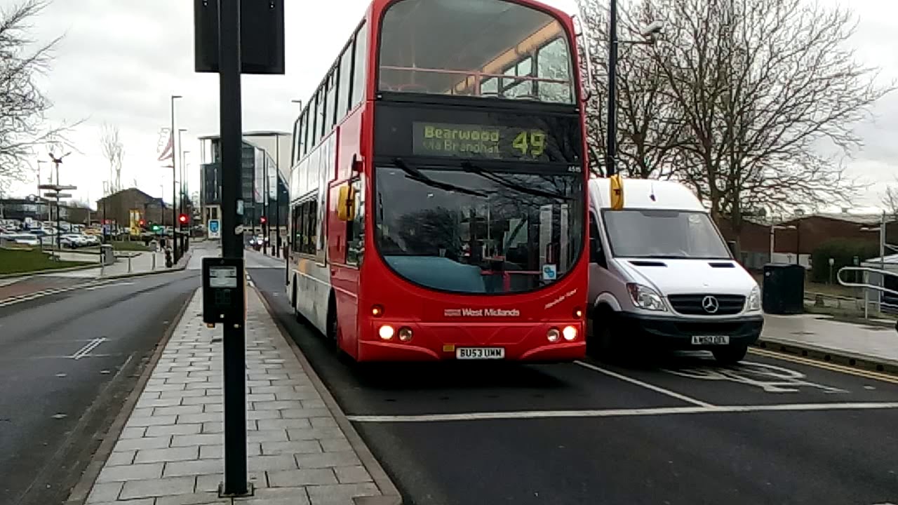 Gemini nxwm red and white bus route 49 bearwood fleet number 4515 - YouTube