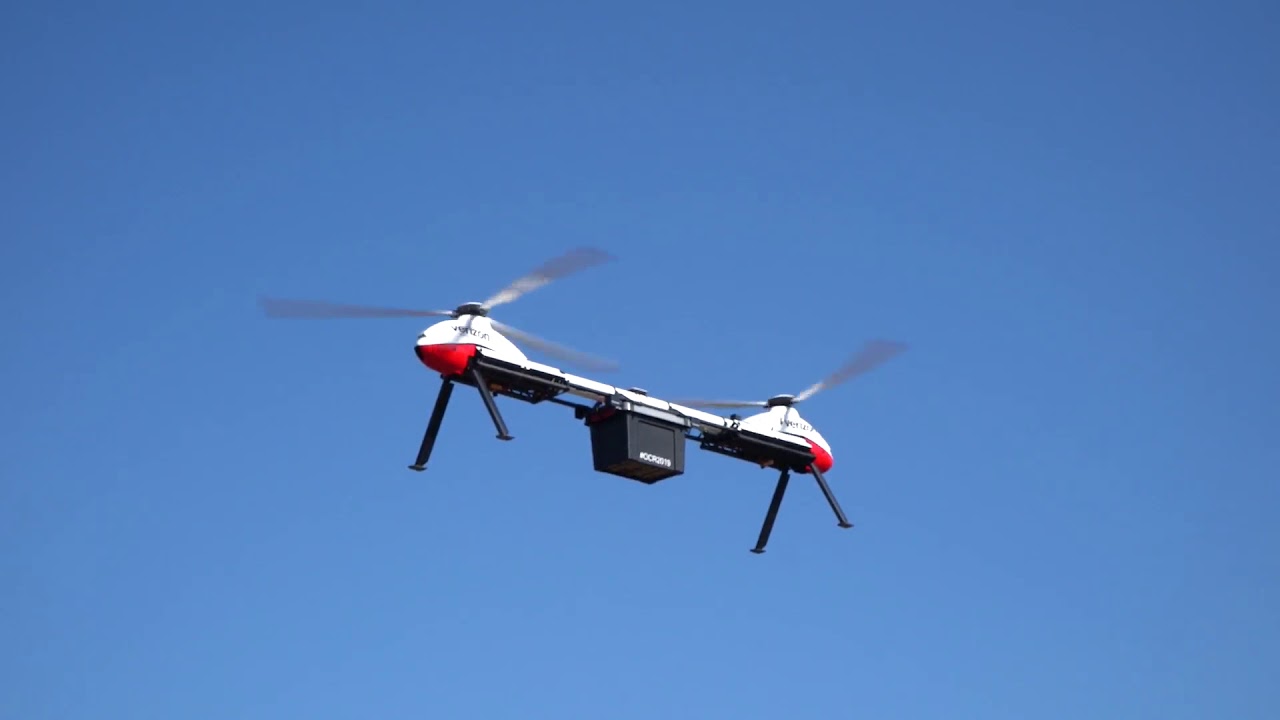 Wildfire critical cargo by AVIDRONE tandem delivery drone at #OCR2019 ...
