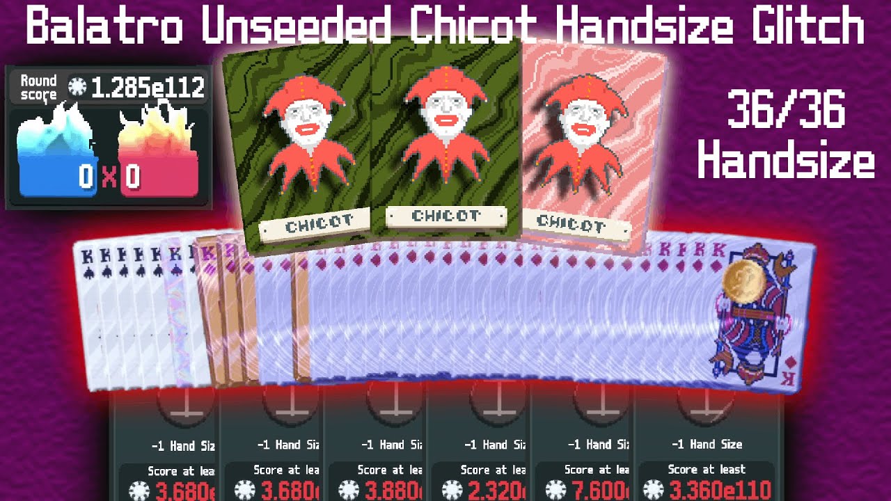 Breaking the Natural Limit On Balatro Handsize | Unseeded Chicot Hand ...