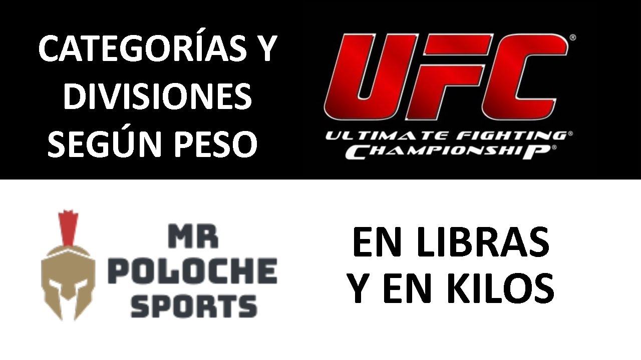 Categorías y divisiones en la UFC: en libras y kilos - YouTube