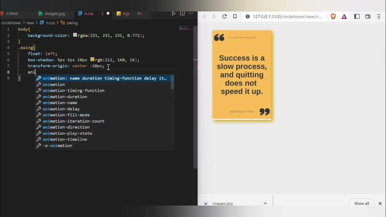 Swinging image hanger by Html Css #coding #subscribe #css - YouTube