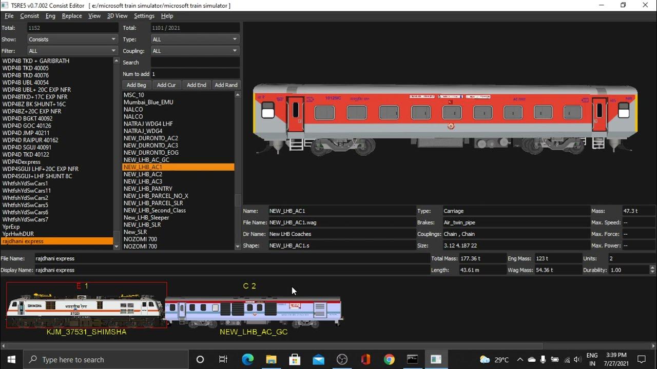 TUTORIAL VIDEO||HOW TO CREATE YOUR OWN CONSISTS USING TSRE5 IN OPEN RAILS||EASIEST METHOD - YouTube