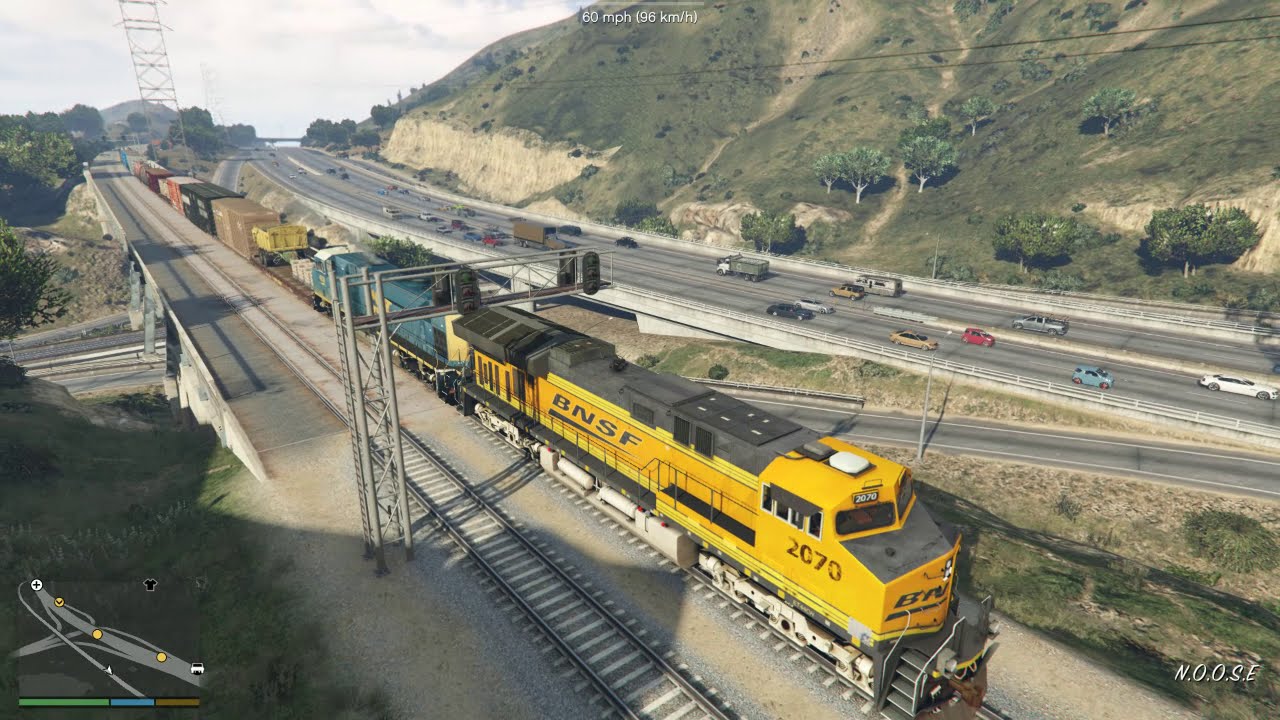 GTA V | Kitsune Trains 4 | BNSF GE T4 ET44C4 Diesel Locomotive 2070 ...