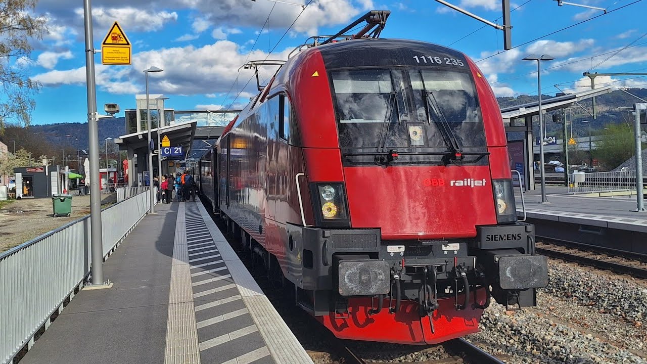 ÖBB Railjet 1116 235 mit RJx 890 nach Frankfurt Main Hbf bei der ...