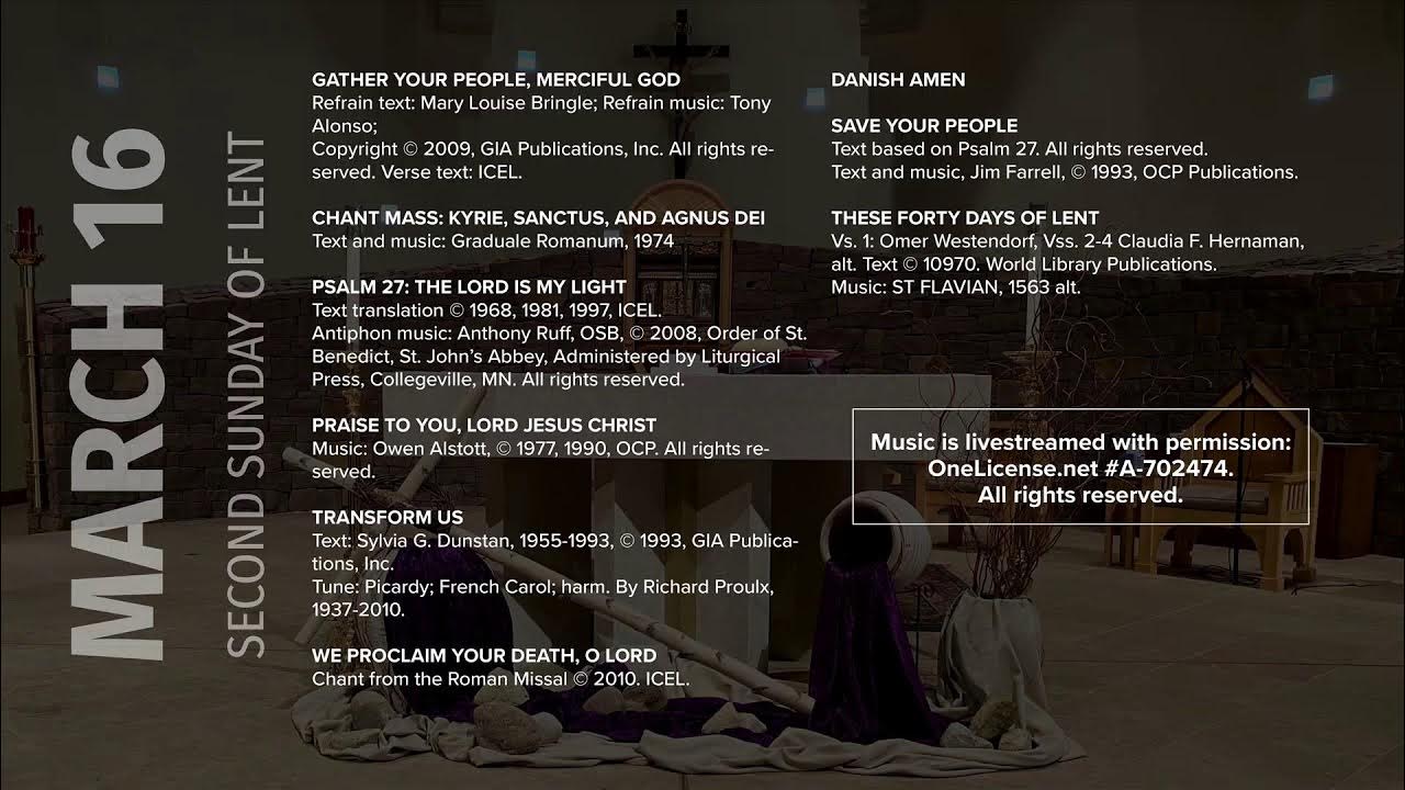 March 16, 2025, Second Sunday in Lent // 9:15 a.m. Mass // St. Andrew Parish - YouTube