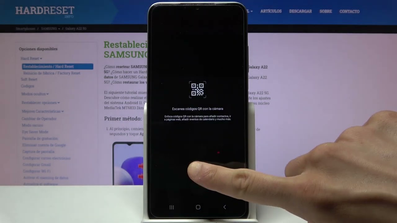 Cómo leer códigos QR con SAMSUNG Galaxy A22 - escanear QR con cámara - YouTube