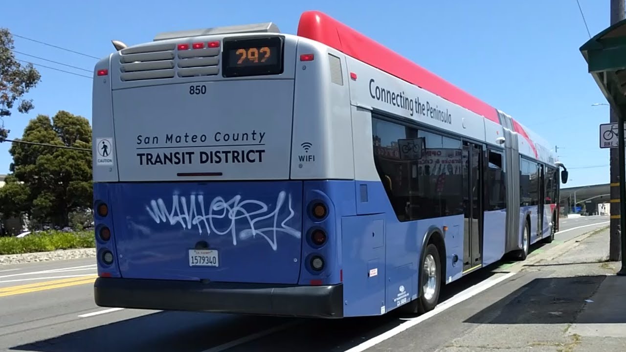 SamTrans 2019 New Flyer XD60 #850 on Route 292 at S Airport Blvd ...