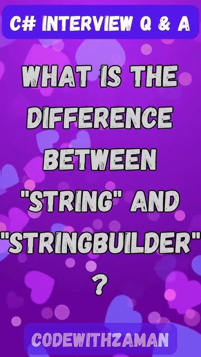 C# string vs StringBuilder Explained: A Beginner’s Guide 🚀 - YouTube