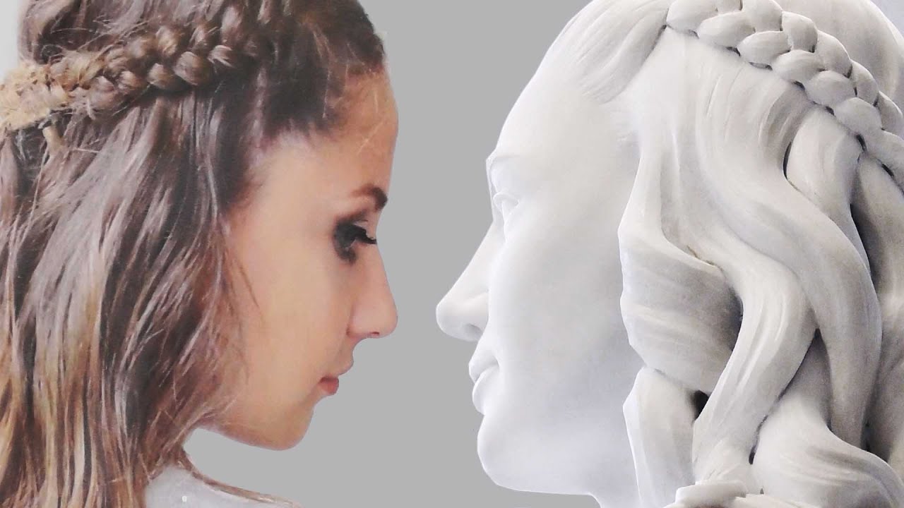 Stone Carving Marble Sculpting of Young Woman - YouTube