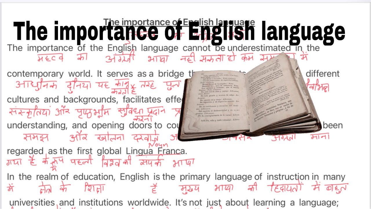Importance of English language | paragraph reading | Motivational ...