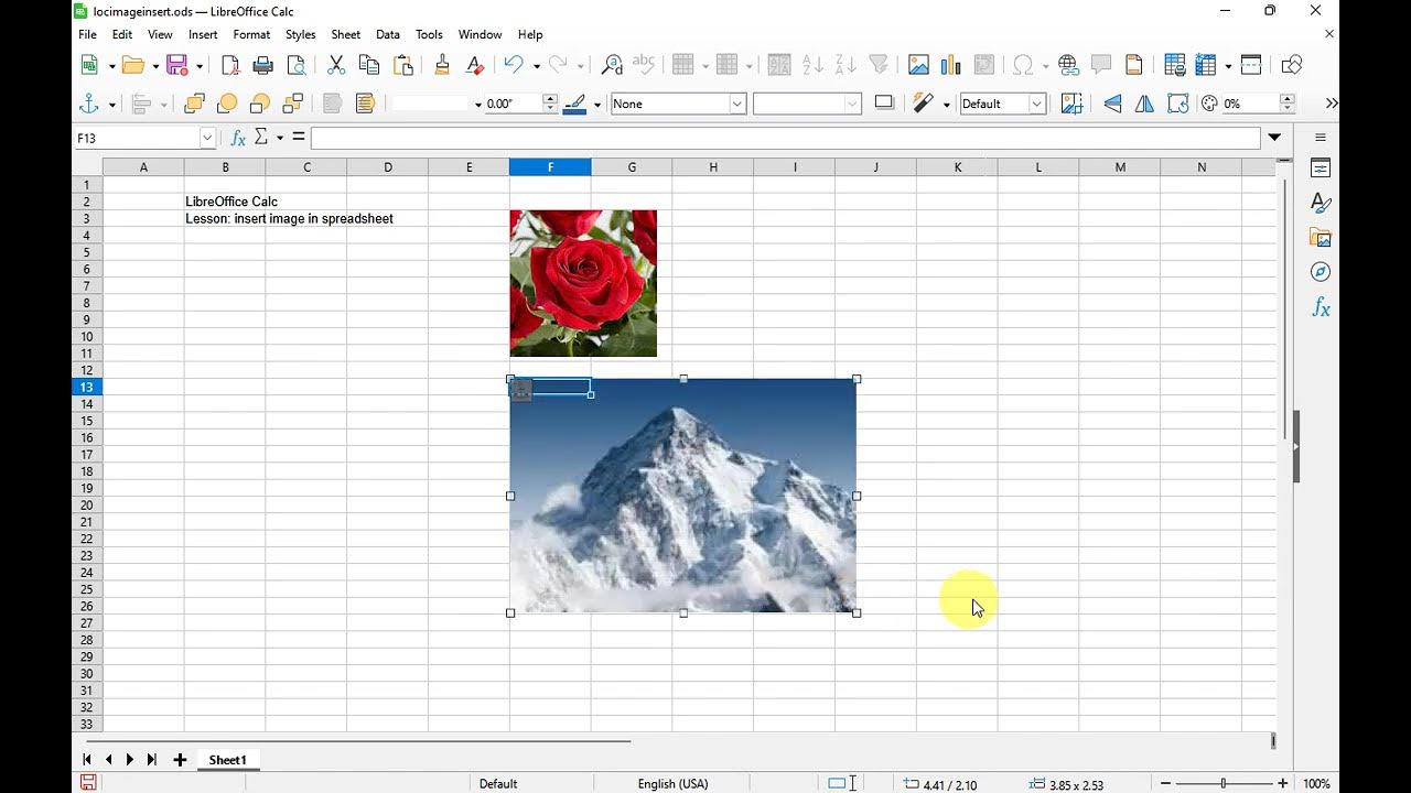 LibreOffice Calc: insert, resize, move image #libreofficecalc #libreofficetutorial #spreadsheet ...
