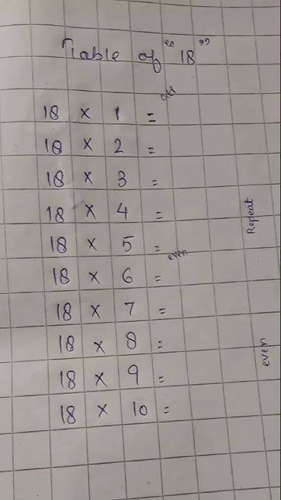 easiest trick to write and learn table of 18 #math #table #mathtrick - YouTube