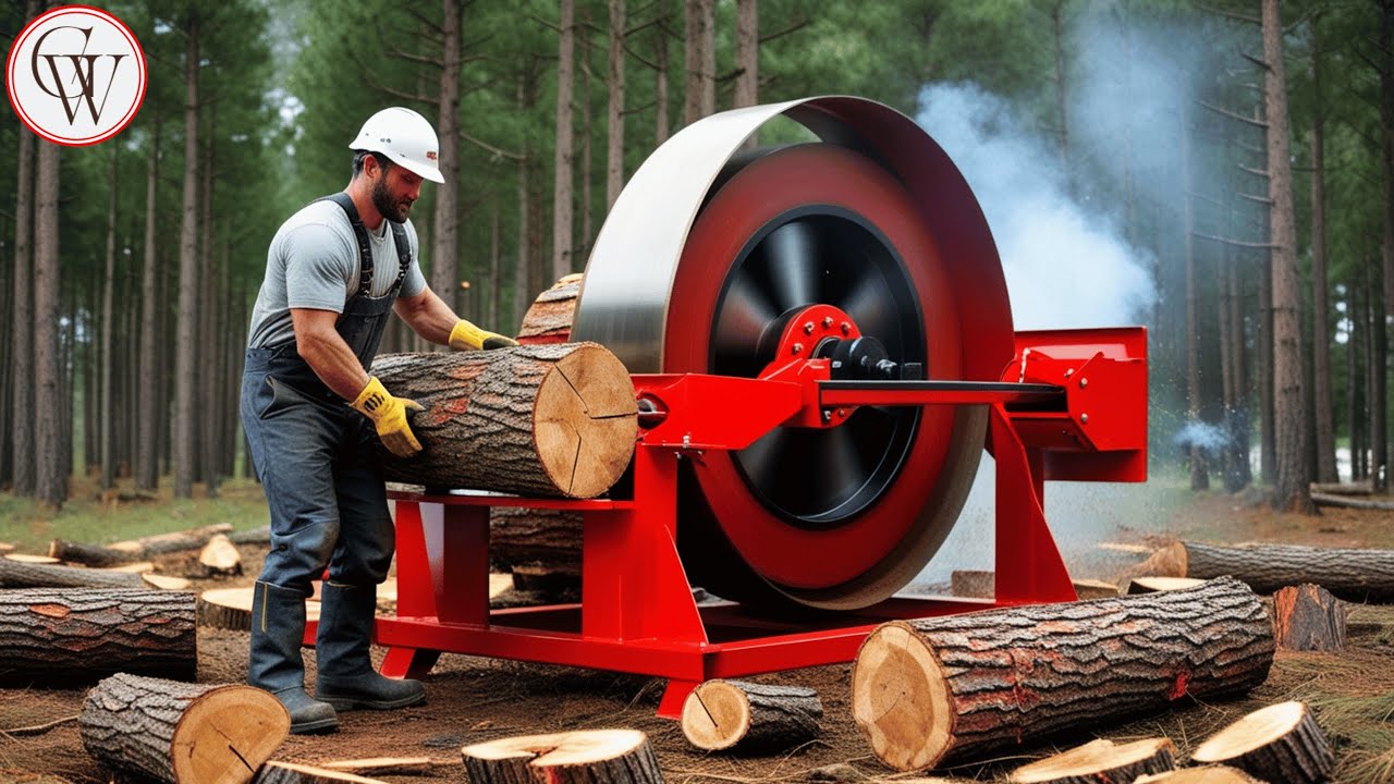 Fastest Automatic Firewood Processing Machine | Homemade Modern Wood ...