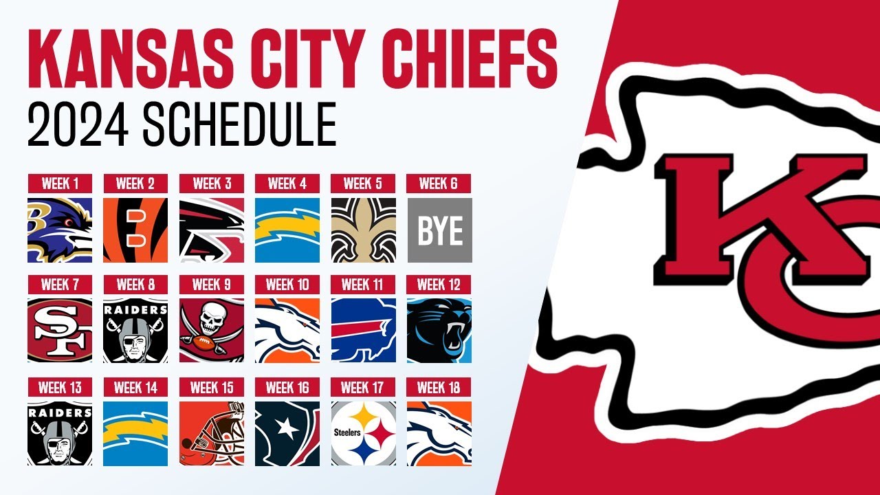 KANSAS CITY CHIEFS SCHEDULE 2024 - YouTube