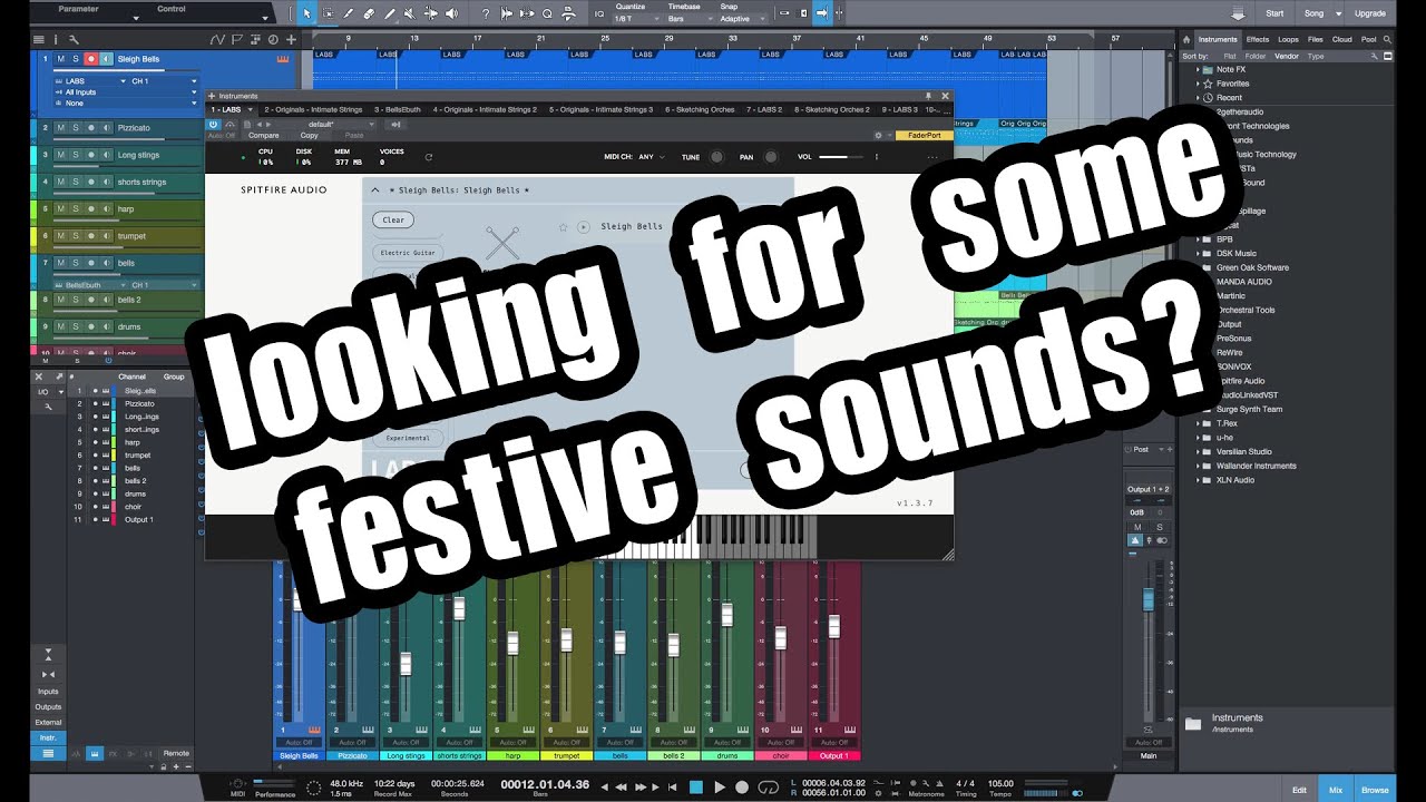Christmas VST Instruments including Spitfire's Intimate Strings & LABS - YouTube