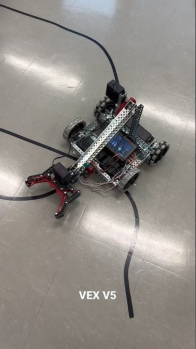 Vex V5 Robot Line Tracker And Ultrasonic Range Finder At Vamia School Youtube
