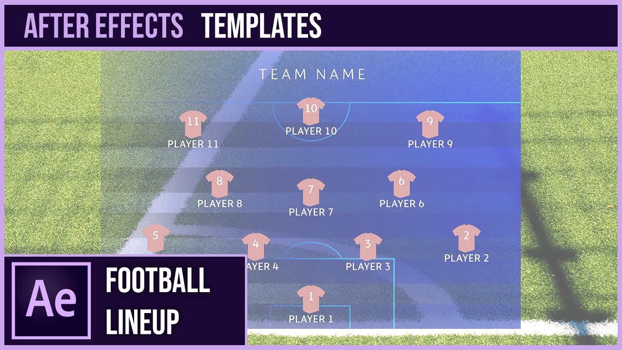 After effects | Football lineup graphics | Template - YouTube