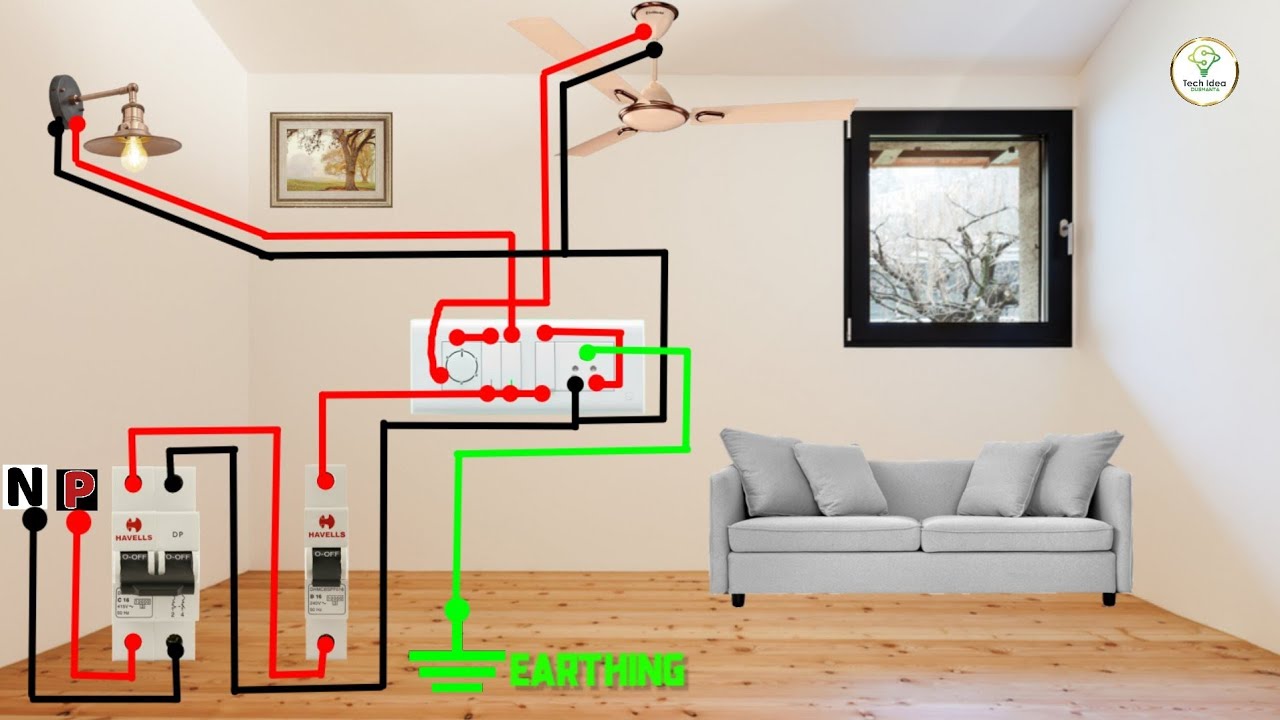 ️ Single Phase Wiring Diagram for House || Low price Mein Ghar ki ...