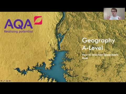 AQA A-Level Geography: How To Calculate Spearman's Rank - YouTube