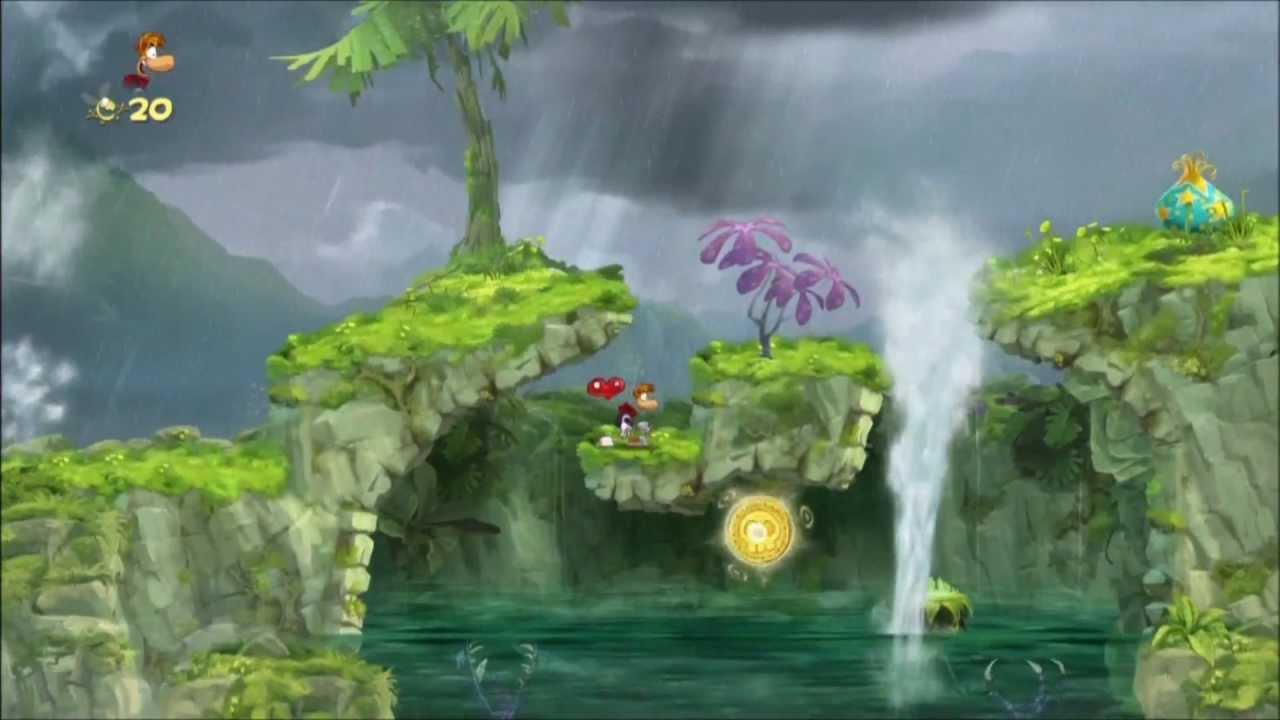 Rayman Origins (1080i HD) Walkthrough Part 2 - Geyser Blowout ...