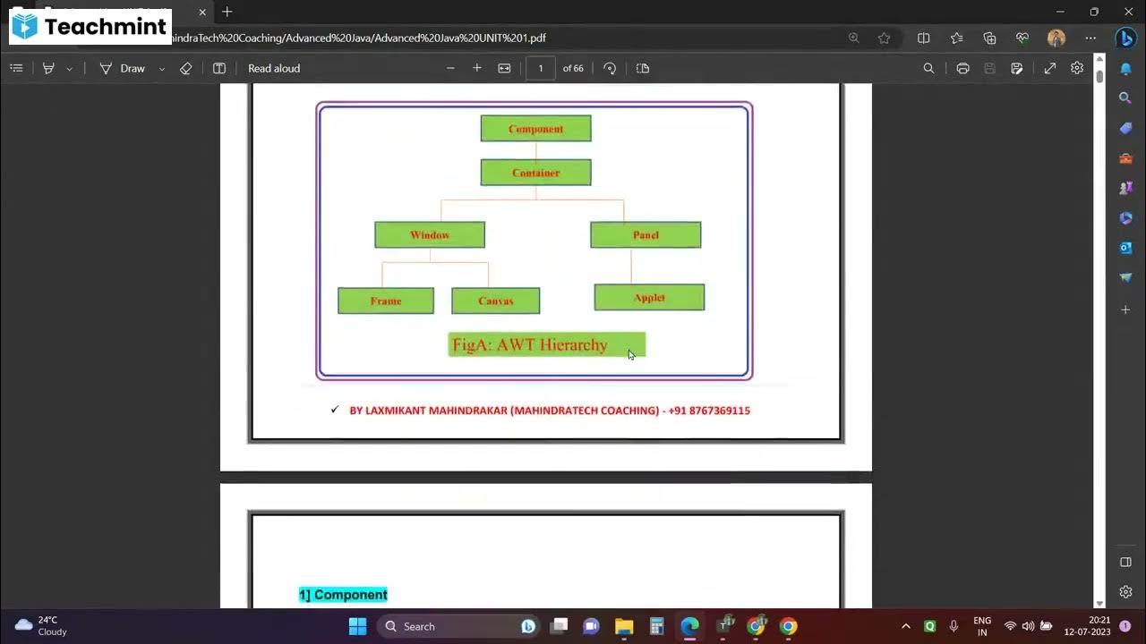 Advanced Java MSBTE - UNIT 1 Lecture 1 - YouTube